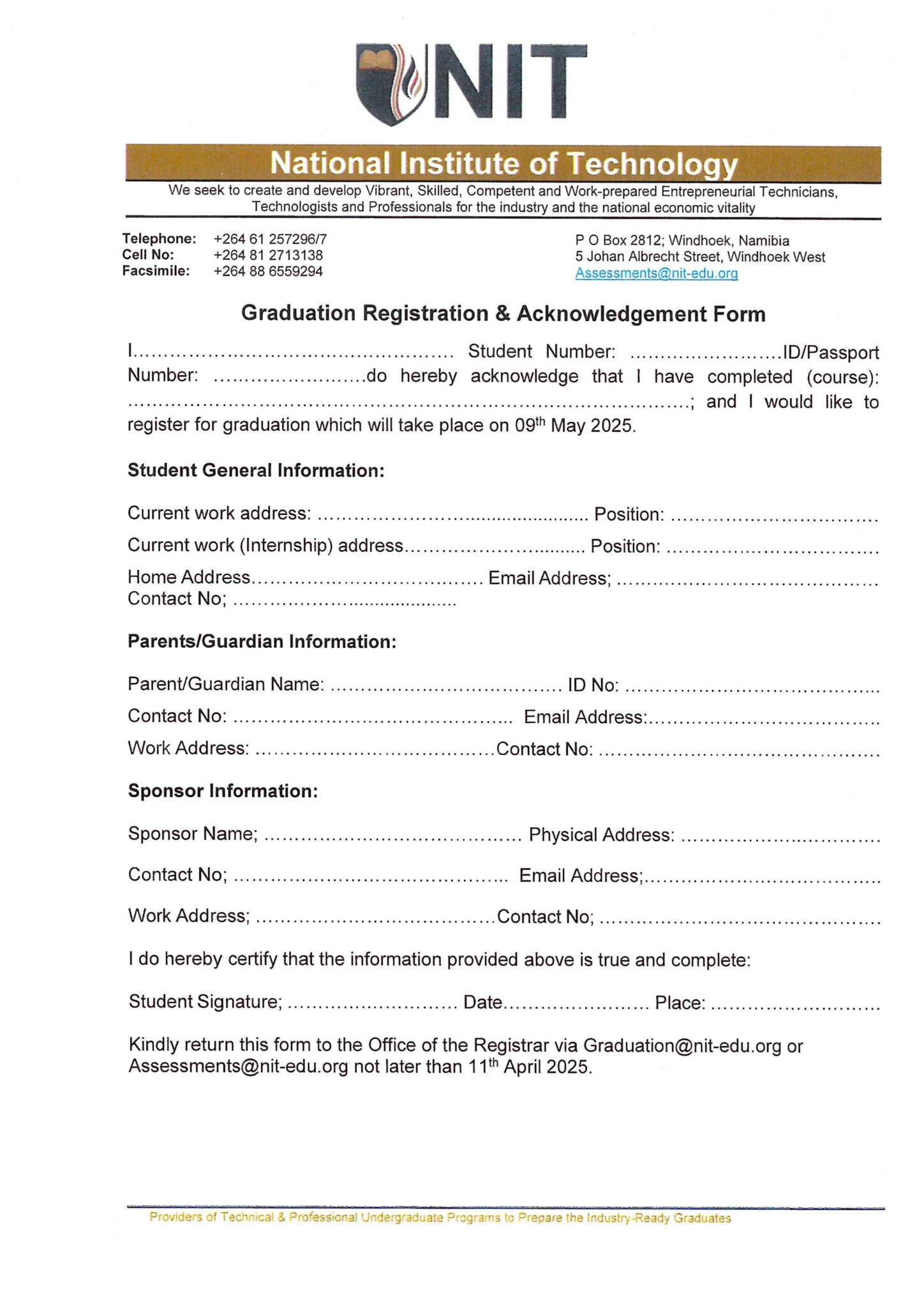 2025-Graduation-Registration-Notice & Form – National Institute of ...